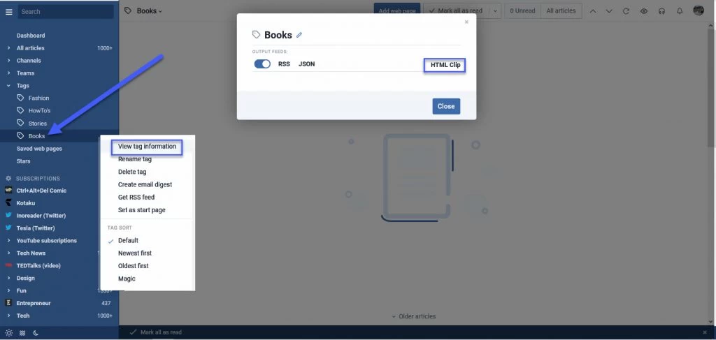 Customizable HTML clips | Inoreader blog