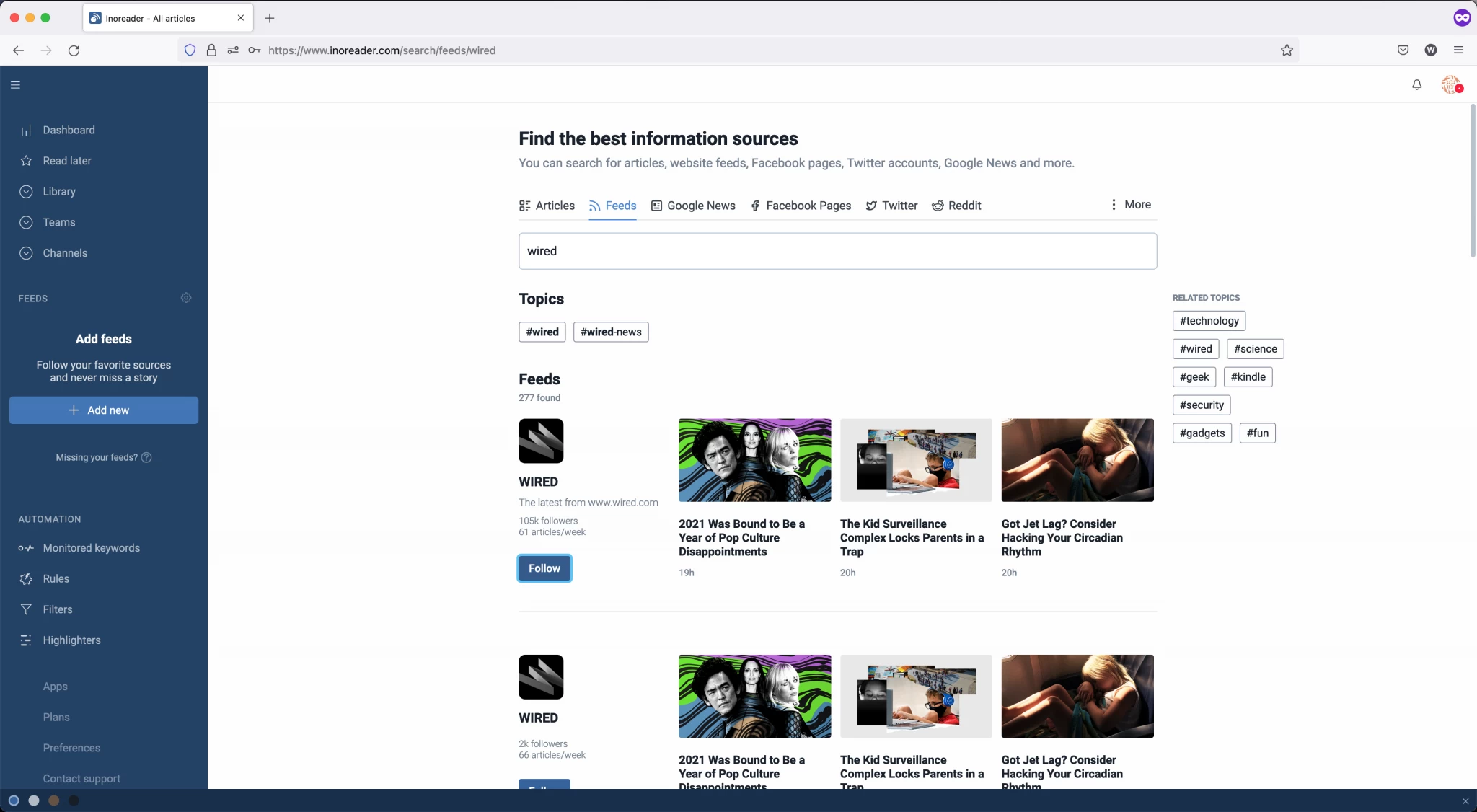 Inoreader How To Setting Up Subscriptions And Feed Views Inoreader Blog