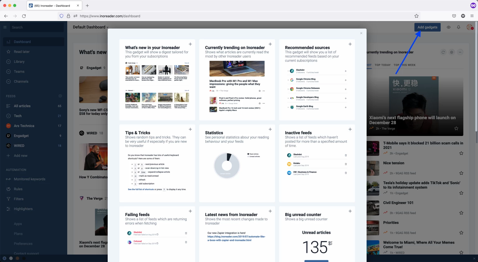 Inoreader How-to: Customizing dashboards | Inoreader blog