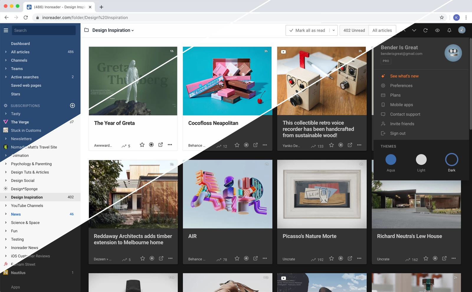Inoreader How-to: Change the look of your Inoreader with themes | Inoreader blog