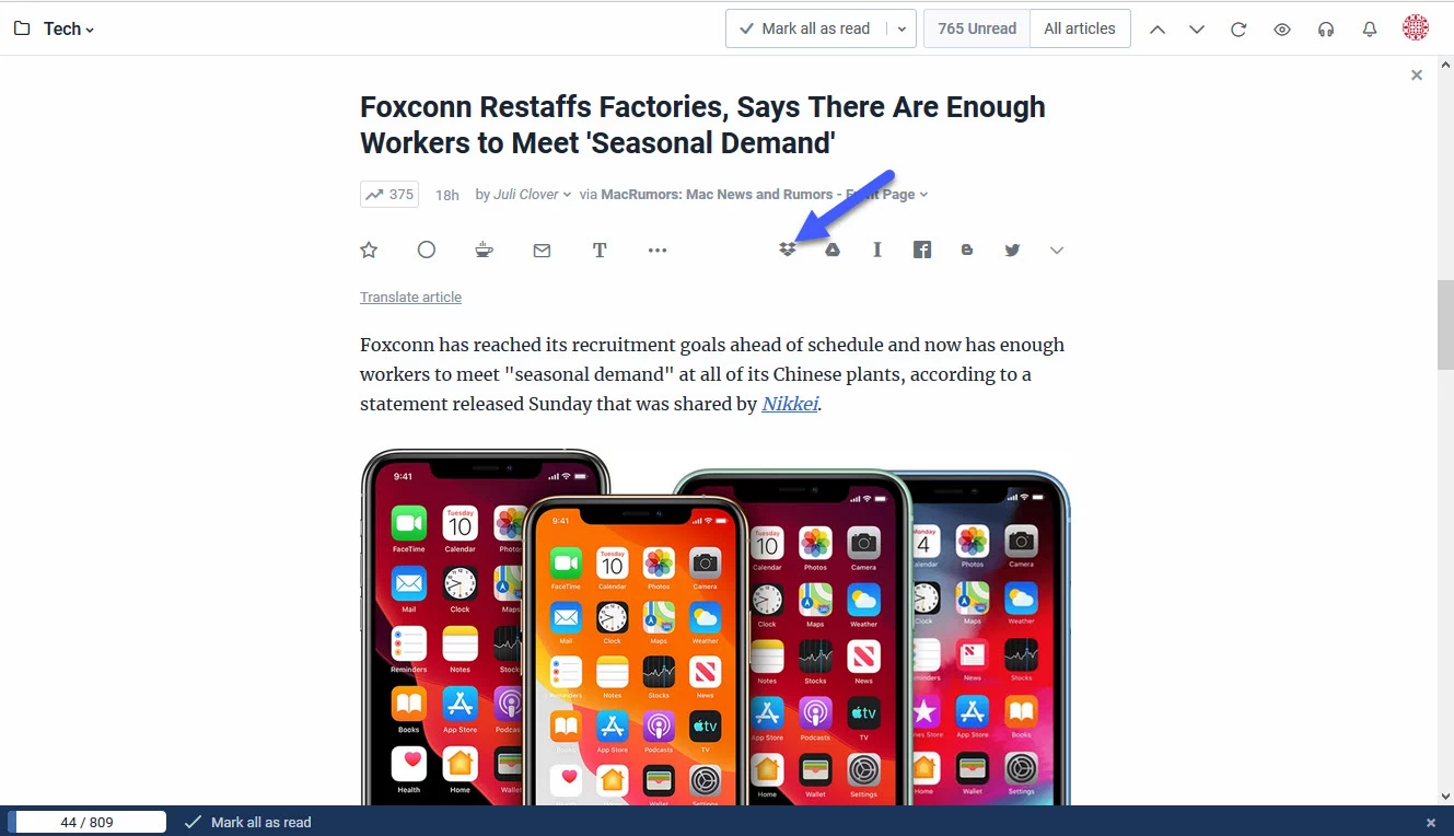 Dropbox Integration | Inoreader blog