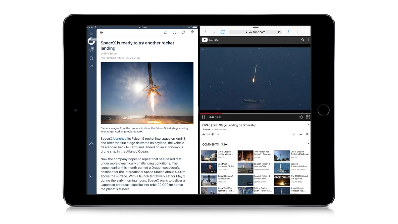 Ios Update Slide Over And Split View Support For Ipads Inoreader Blog