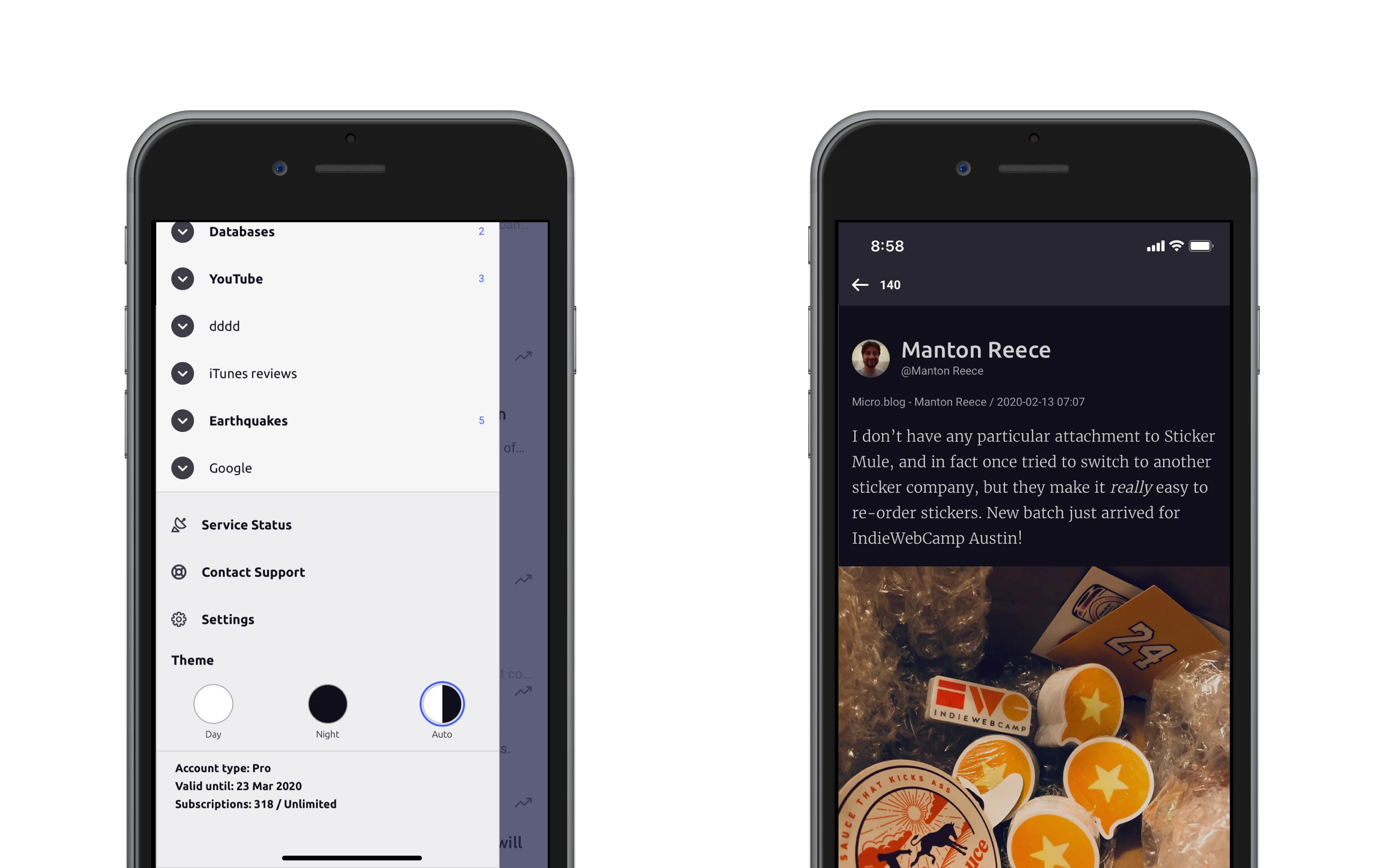 Inoreader mobile apps updated to support Automatic Night Mode, Microblogs, Sort by Magic and ...