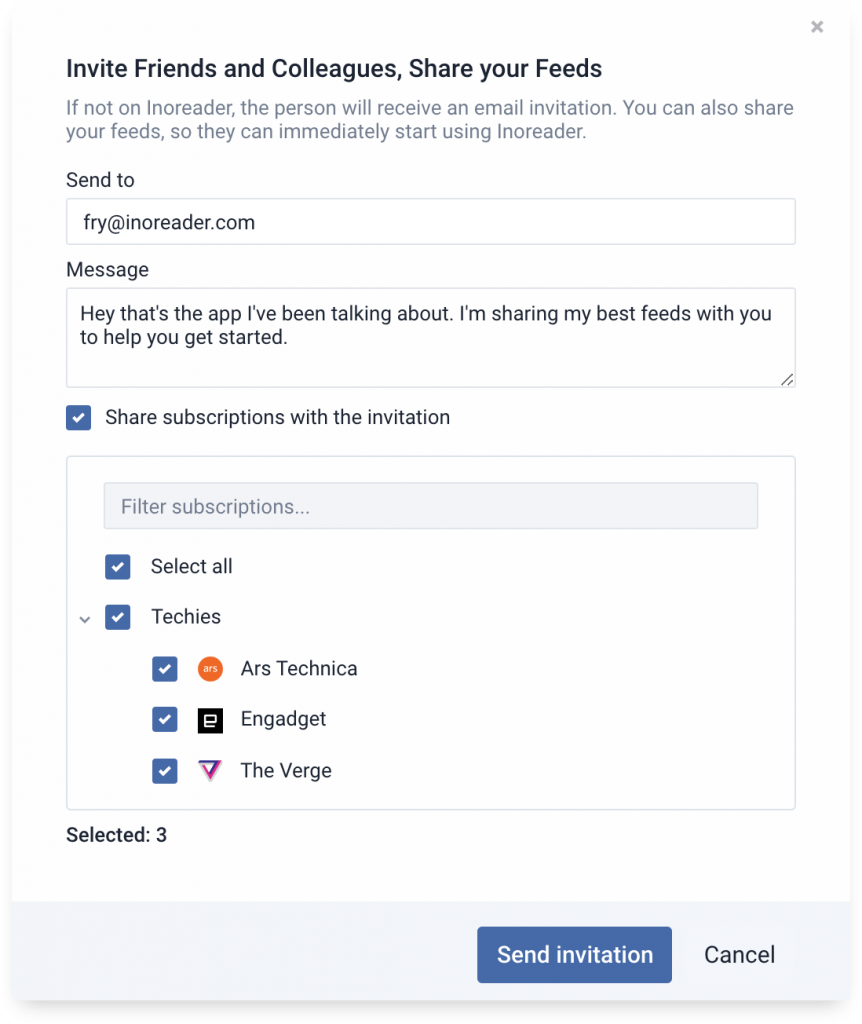 Get Your Friends Into RSS With Inoreader’s New Invite Feature | Inoreader blog