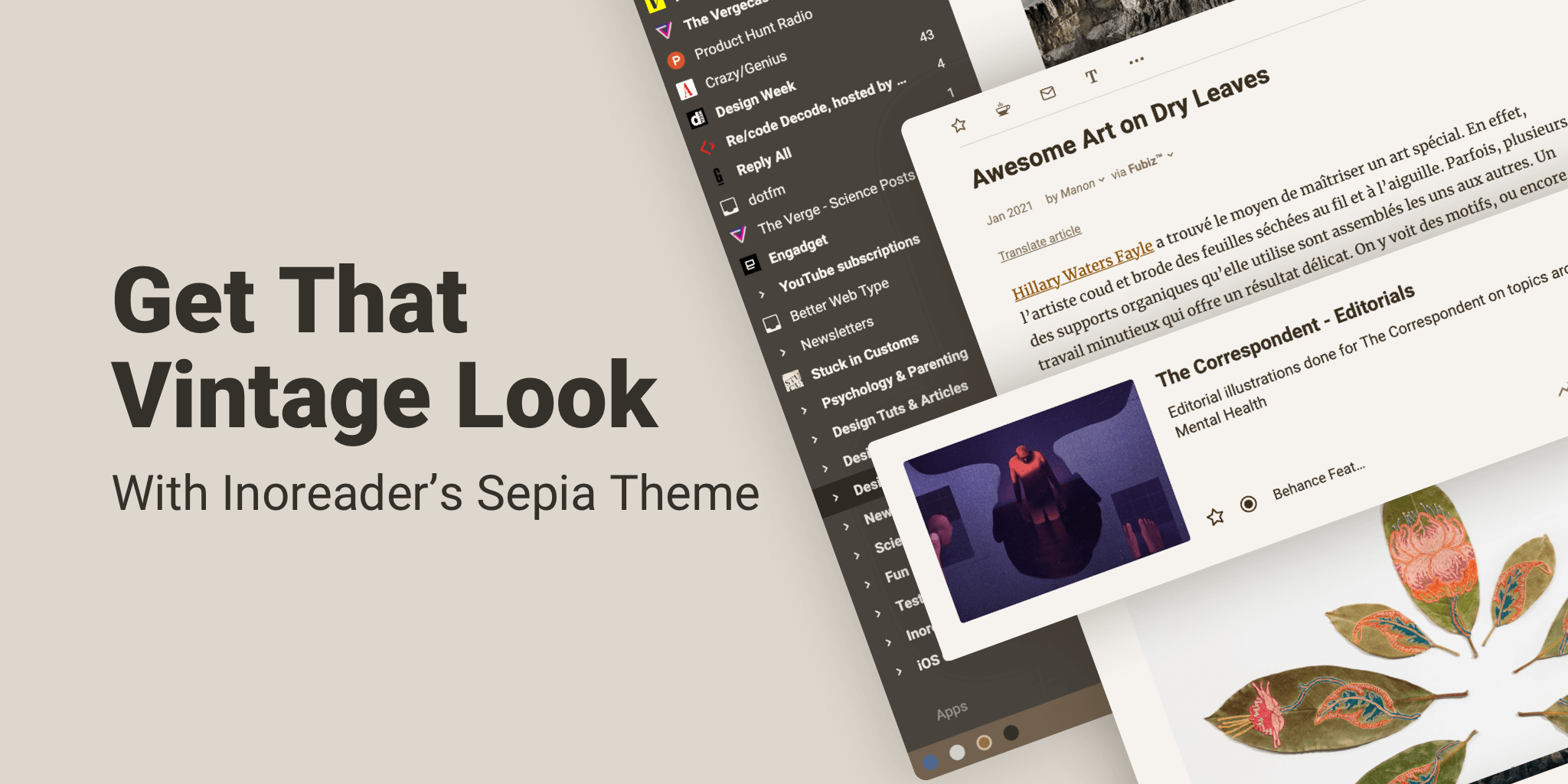 Get That Vintage Look With Inoreader’s Sepia Theme | Inoreader blog