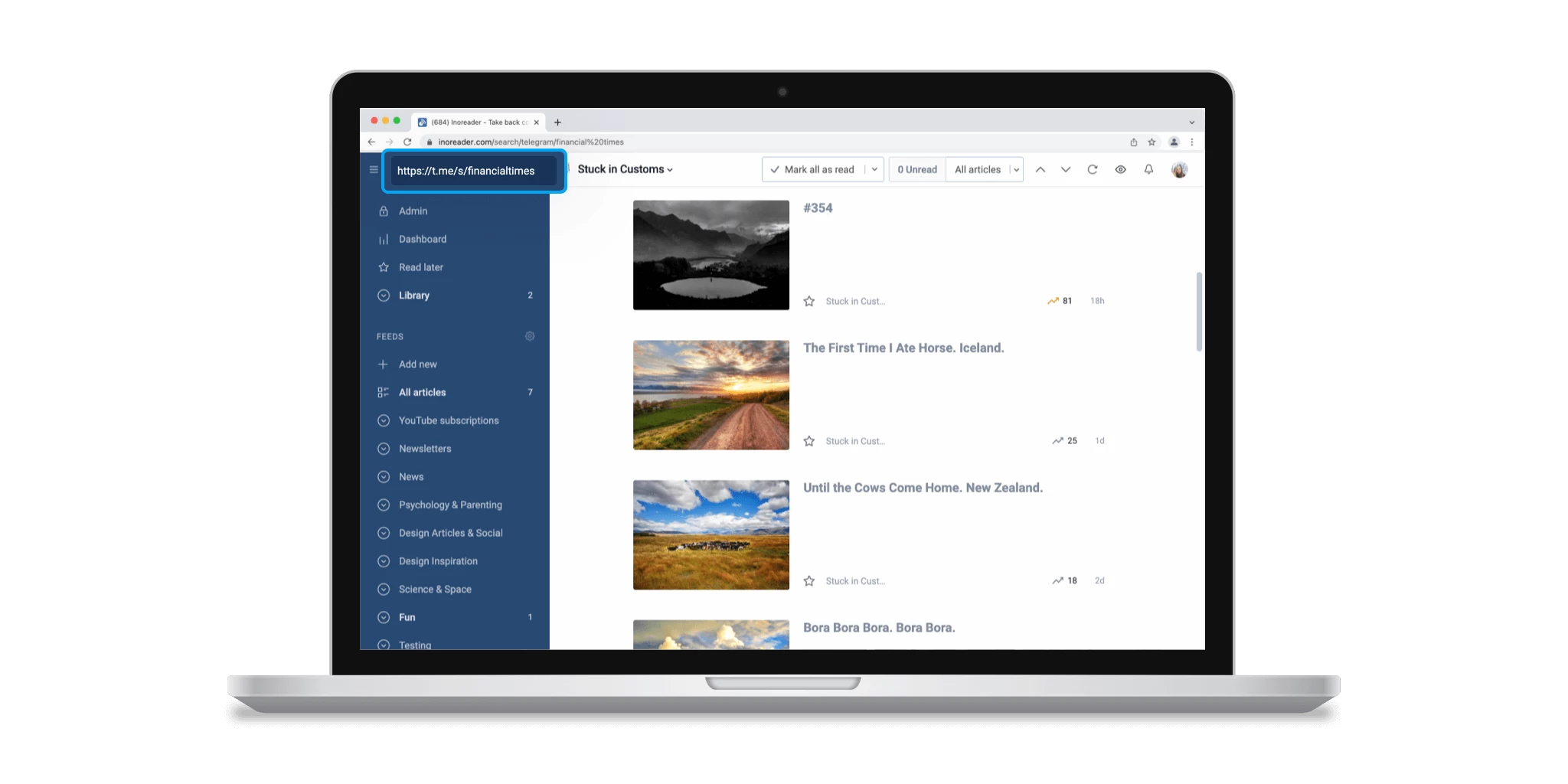 Turn every public Telegram Channel into a Feed | Inoreader blog