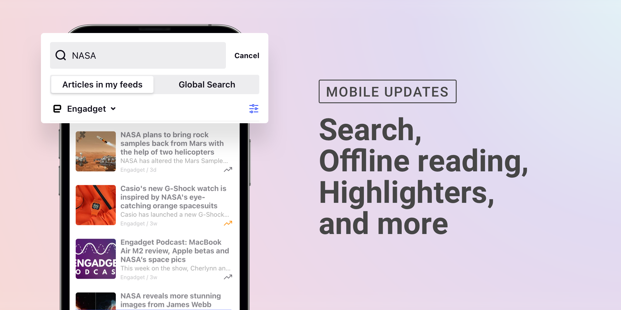 App Updates Search Offline Reading Highlighters And More Inoreader Blog