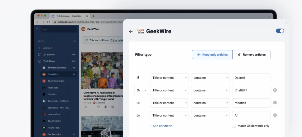 Streamline content discovery with filters and rules | Inoreader blog