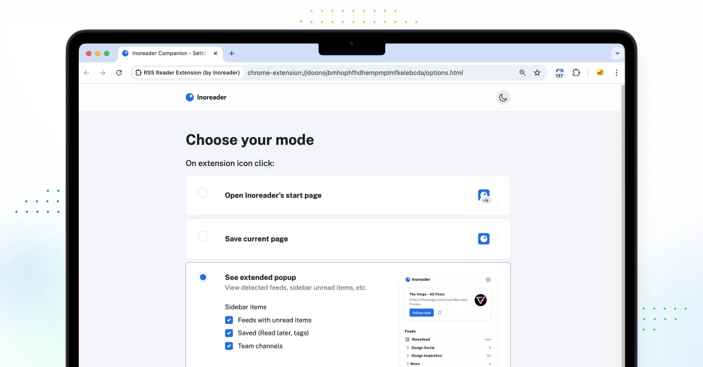 Browser Extension Update Inoreader Blog